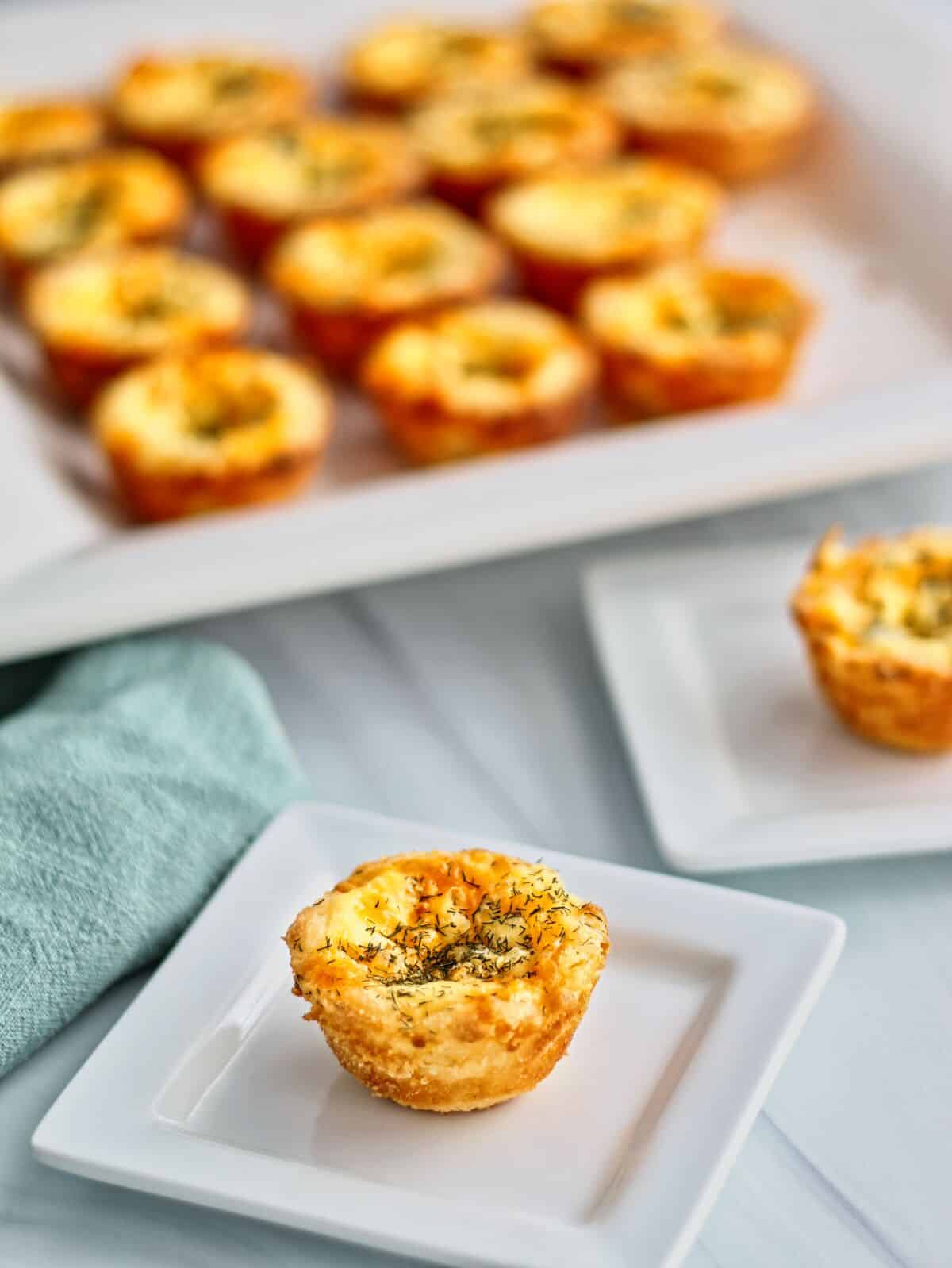 Gluten Free Cheddar Dill Tartlets (Mini Quiche) - Let Them Eat Gluten ...